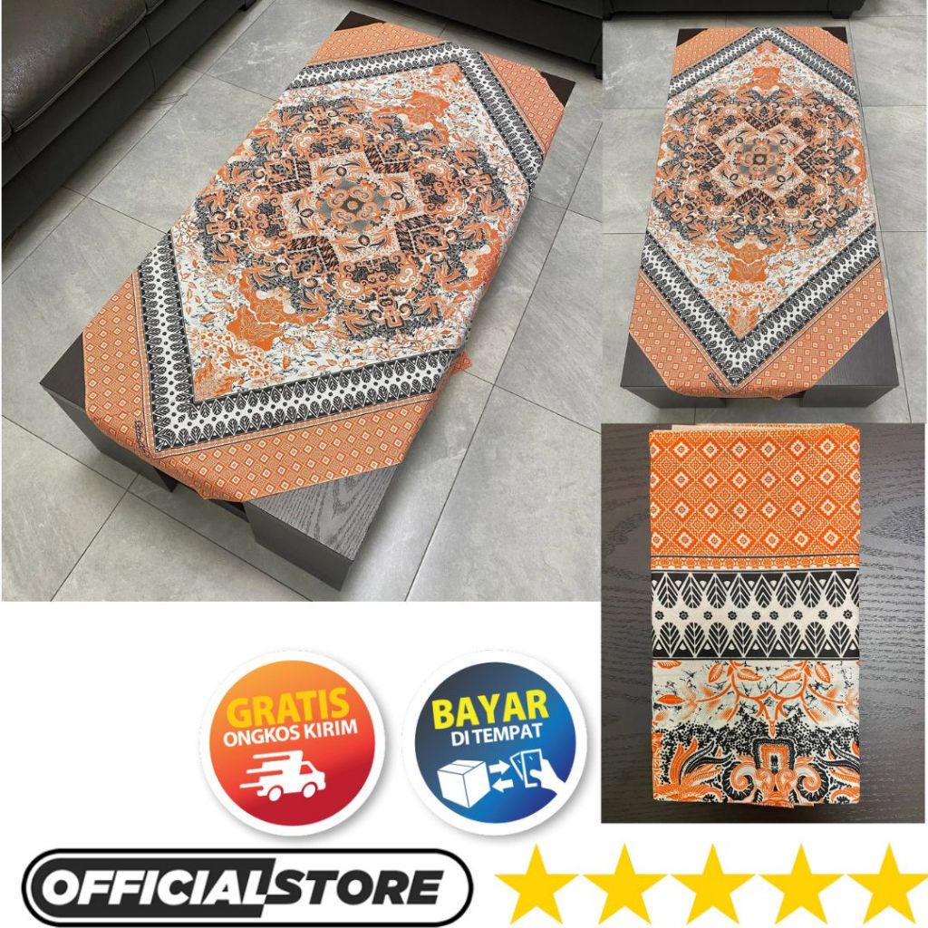 Jual Taplak Meja Tamu Batik Set Persegi Empat Kotak Ukuran 110 x 105 ...