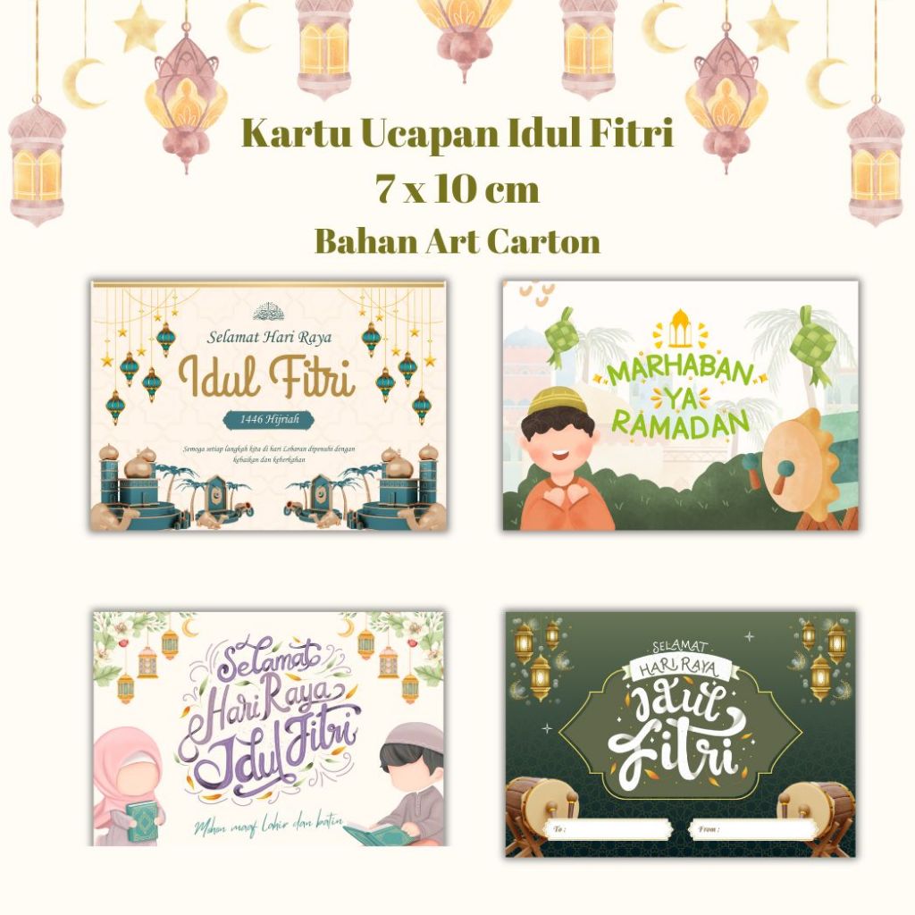 Jual Kartu Ucapan Lebaran Idul Fitri / Greeting Gift Card Hampers dan ...
