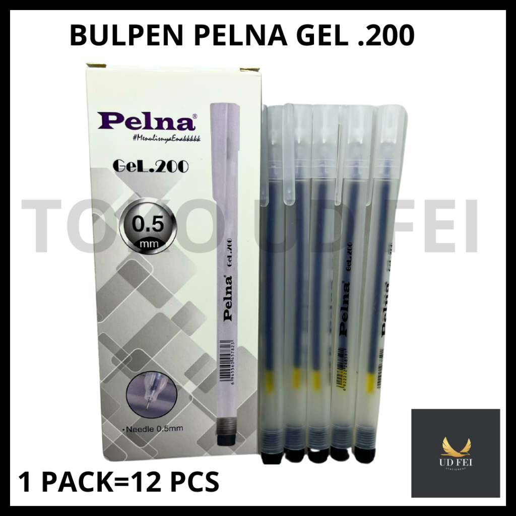 Jual (1 PACK=12 PCS) BULPEN PELNA GEL 200/ PELNA GEL 0.5/ BALPOINT ...