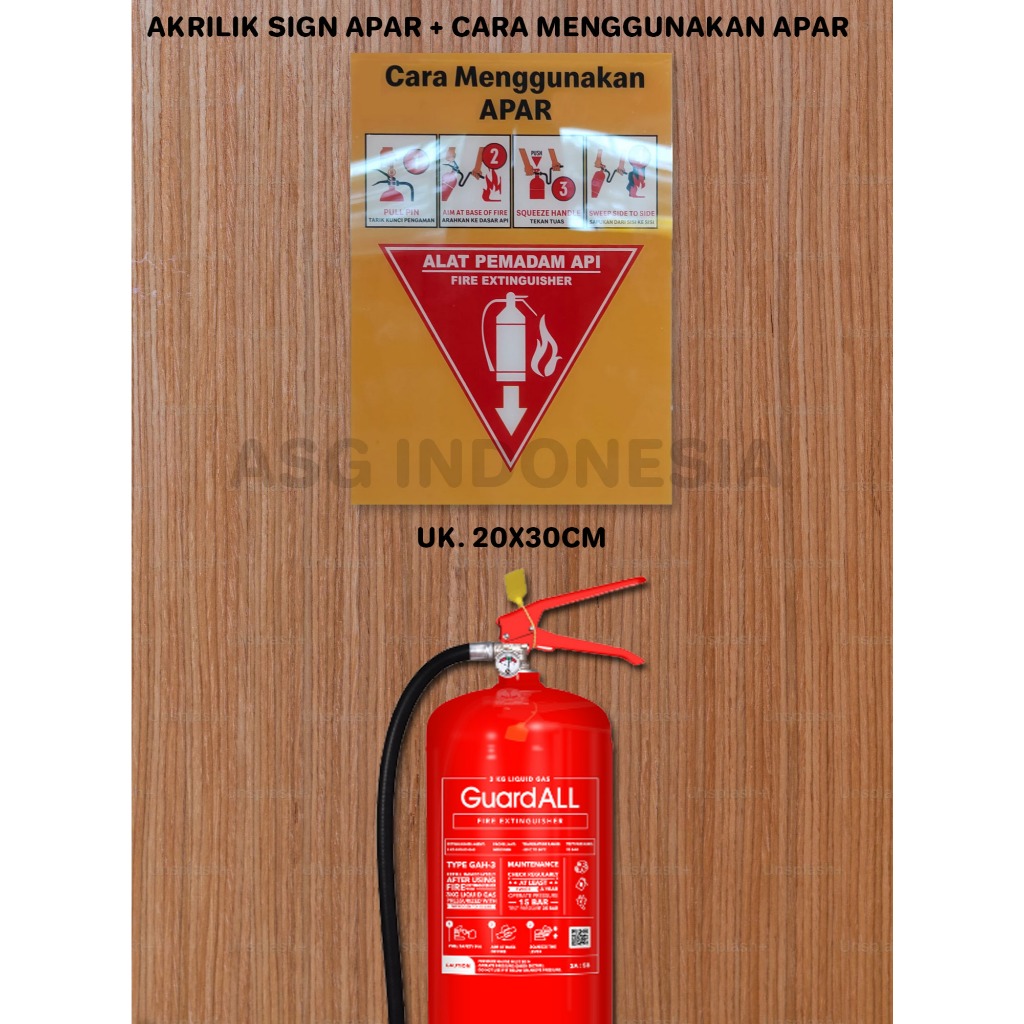 Jual AKRILIK SIGN APAR + CARA MENGGUNAKAN APAR | Shopee Indonesia