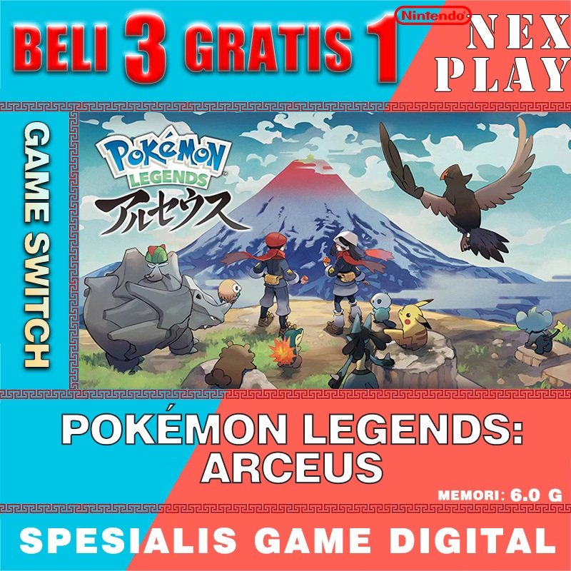 Jual Pokémon Legends: Arceus Nintendo Switch Digital Game （BELI 3 GRATIS 1) | Shopee Indonesia
