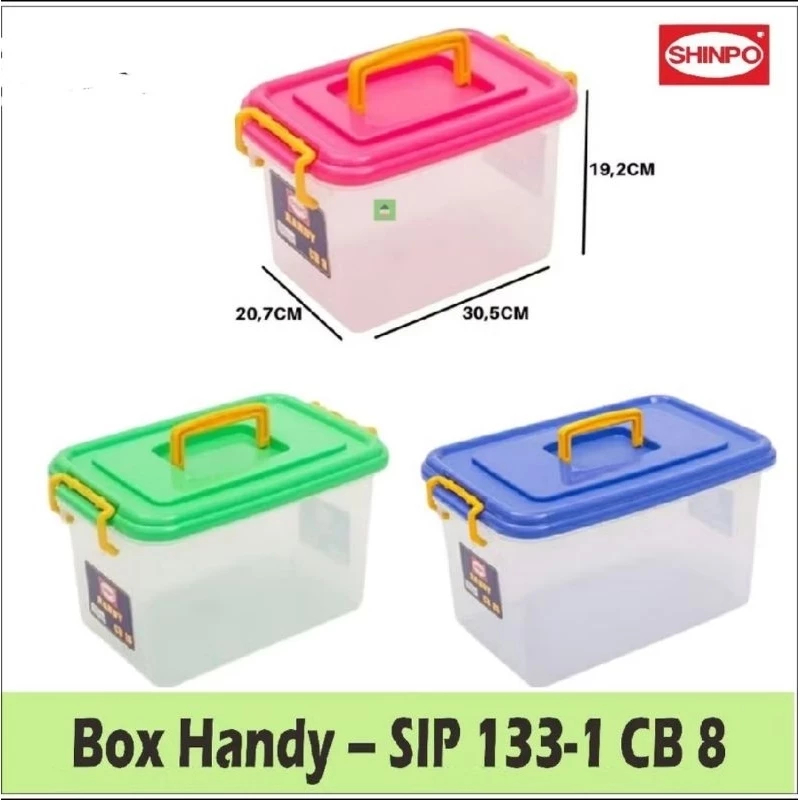 Jual Box Container Handy CB 8 liter Shinpo 133-1 Plastik Dengan Handle ...