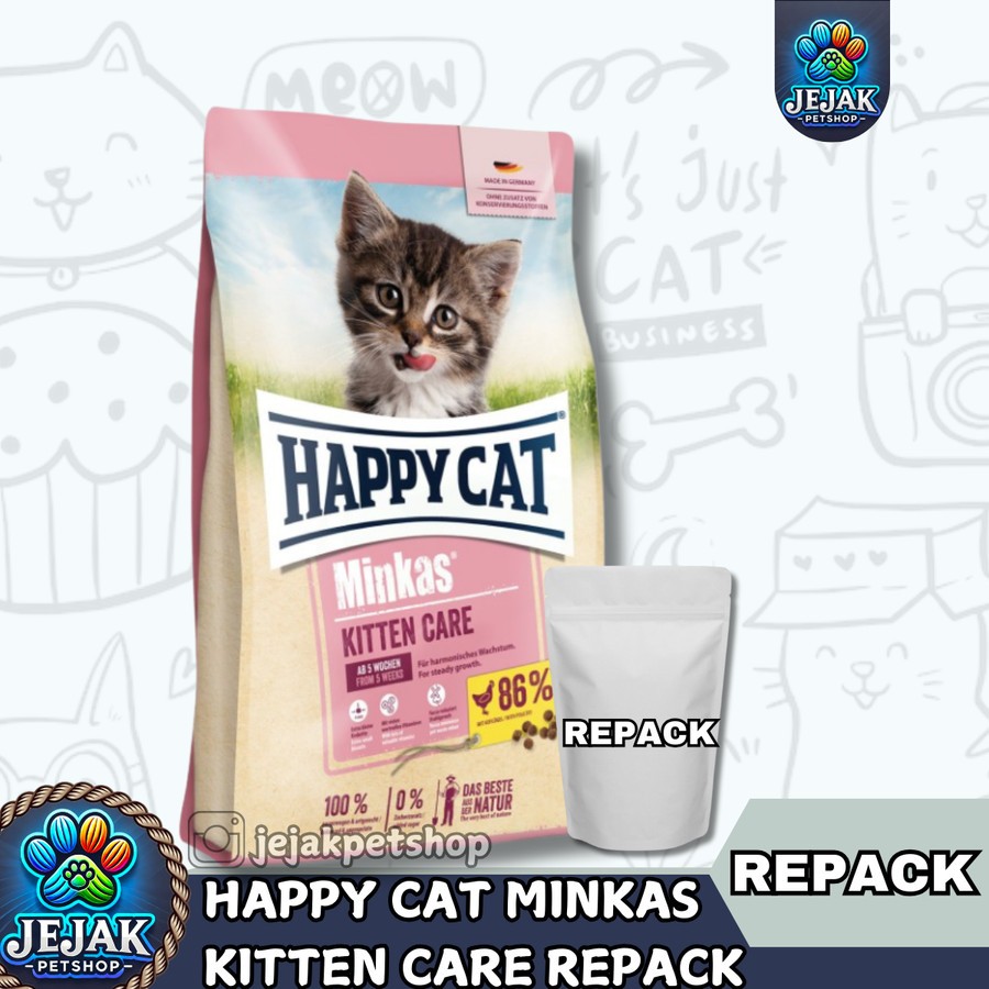 Jual Happy Cat Minkas Kitten Care Repack 1 Kg / Makanan Anak Kucing ...