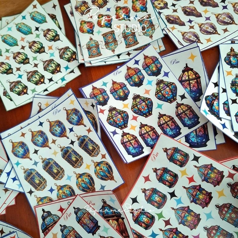 Jual SHEET STICKER - sticker lentera aesthetic cute transparant ...