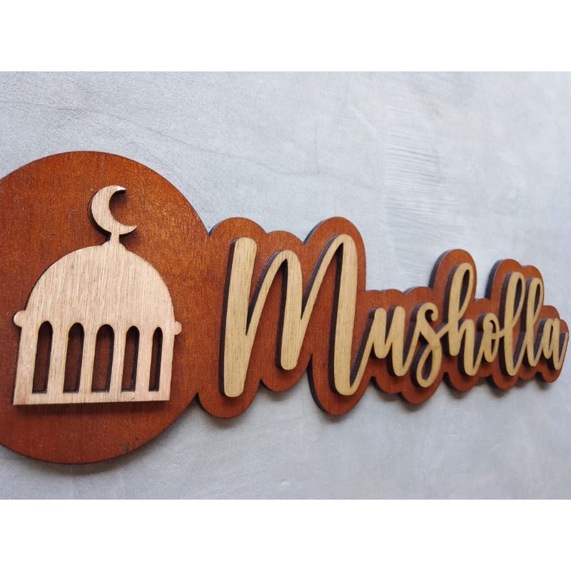 Jual HIASAN DINDING PAPAN TANDA MUSHOLLA Tulisan timbul - SIGN HURUF ...