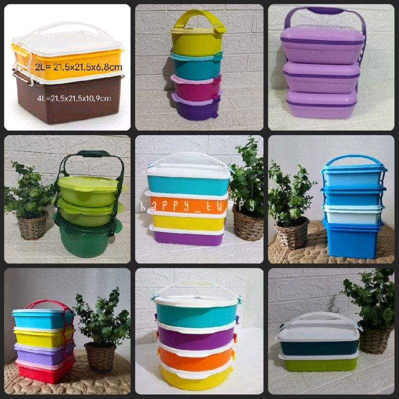 Jual Rantang Tupperware funclicktogo click to go carry all bowl click ...