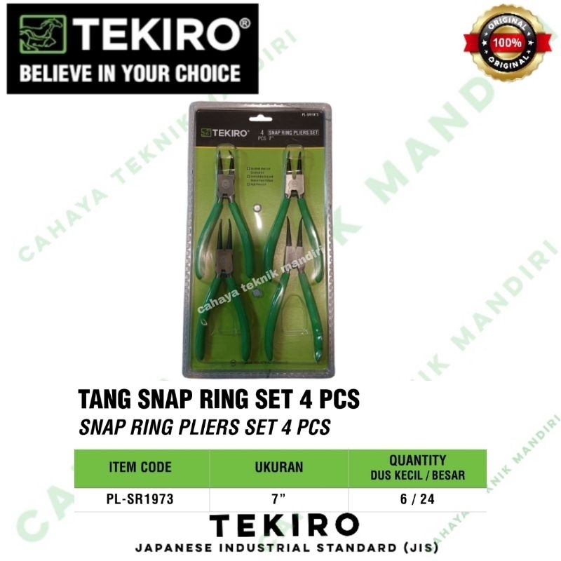 Jual TEKIRO PL-SR1973 tang snap ring 1 set 4 pcs ukuran 7 inchi EB IB ...