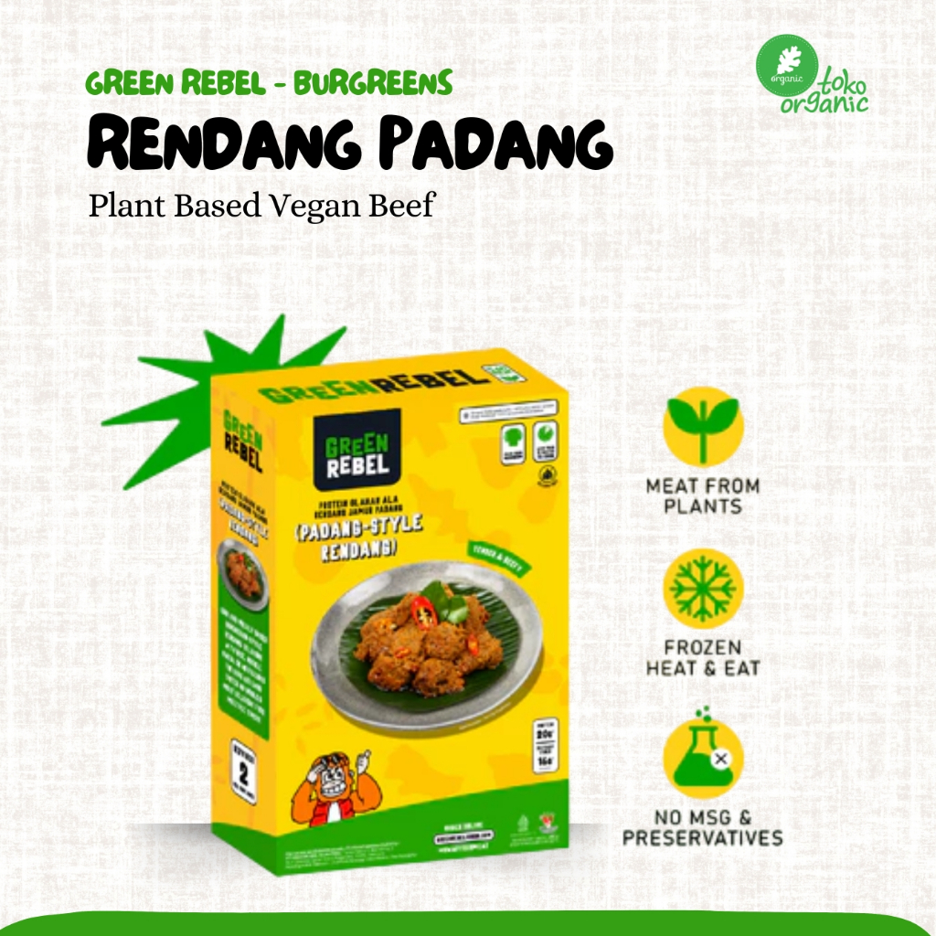 Jual Green Rebel Beefless Rendang Indonesia (200gr) | Plant Based Vegan ...