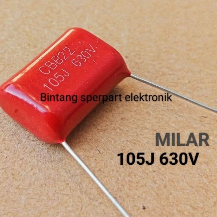 Jual CAPACITOR MILAR 105J 630V 105 J 1UF BQ72 CAPACITOR MYLAR 105K 630V ...