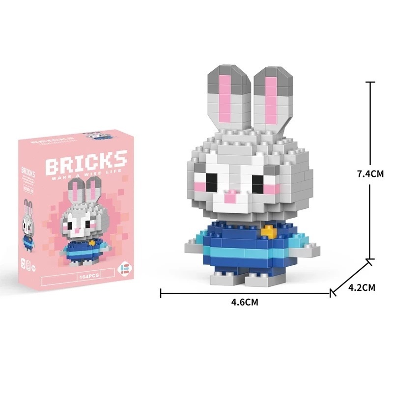 Jual Bricks Lego Model Karakter Rabbit Judy dengan Petunjuk / Blok ...