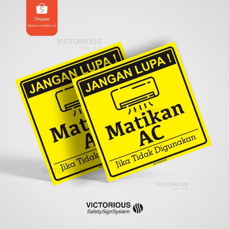 Jual Sticker Hemat Energi Listrik | Jangan Lupa Matikan AC Jika Tidak ...