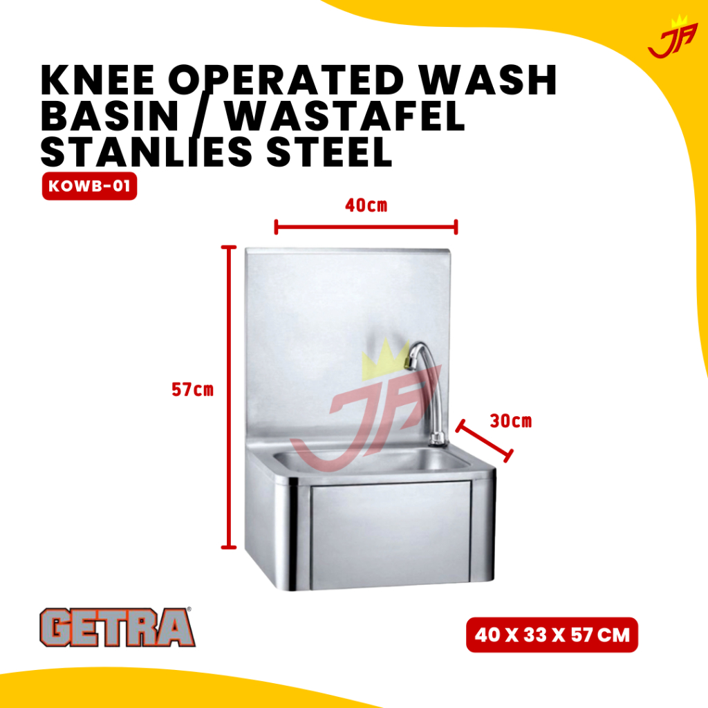 Jual GETRA Knee Operated Wash Basin KOWB-01 / Wastafel Stanlies Steel ...