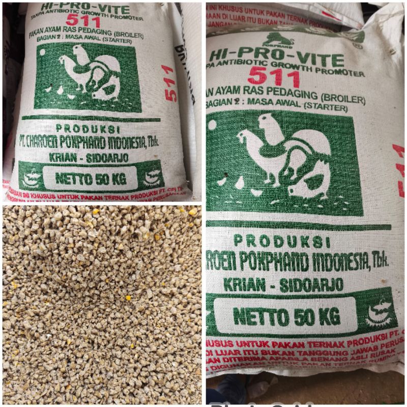 Jual HI PRO VITE/PUR 511 PAKAN ANAKAN AYAM PEDAGING STARTER 20 kg ...