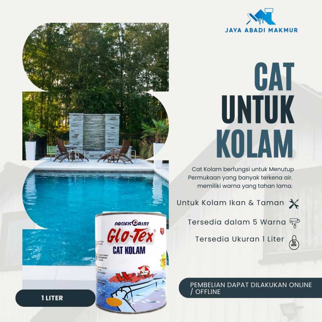 Jual Pacific Paint Glo-Tex Cat Kolam 1 kg / Cat Kolam | Shopee Indonesia
