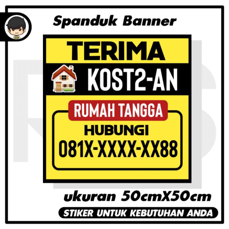 Jual Spanduk banner dapat 2pc /kost kost an di perumahan perkampungan ...