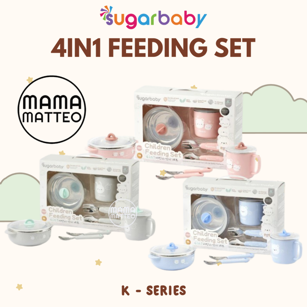 Jual SUGARBABY Children Feeding Set 4in1 Stainless Steel K Series Set ...