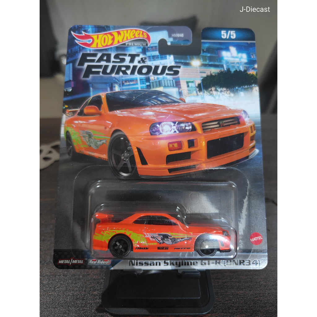 Jual Hotwheels Premium Nissan Skyline GT-R BNR34 Fast Furious Japan ...