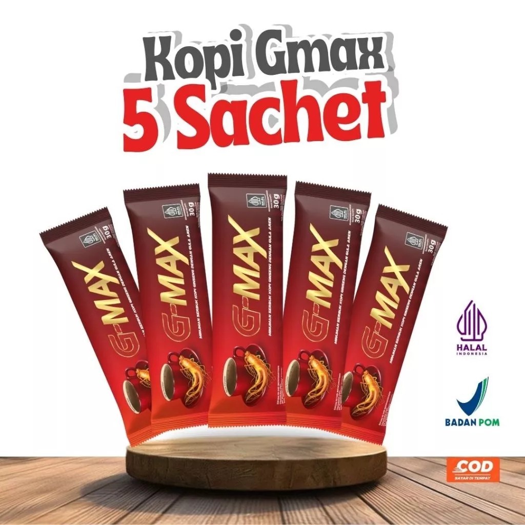 Jual PROMO!! G-Max 5 SACHET Kopi Ginseng Rasa Gula Aren - Kopi G-Max ...