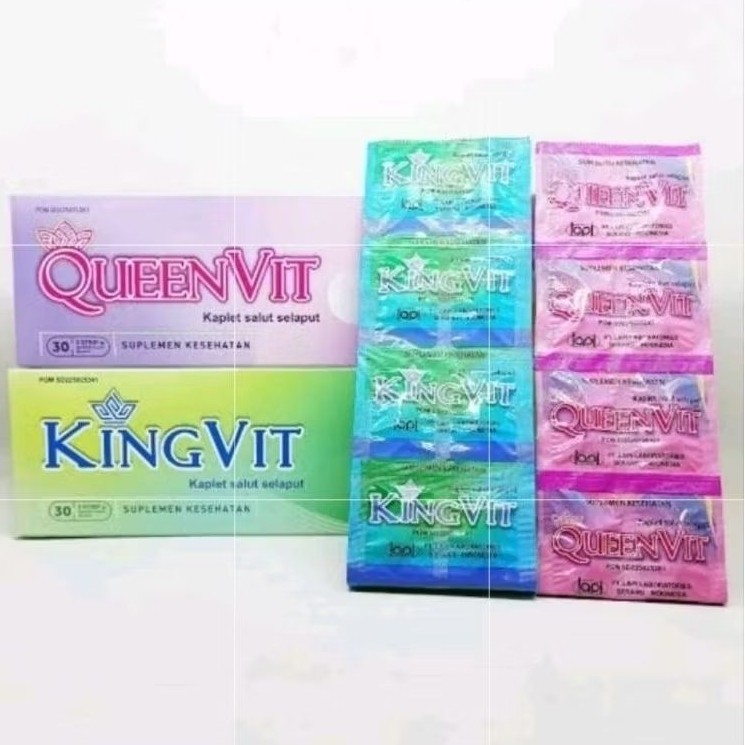 Jual 1 box 30 tablet Kingvit Queenvit - Suplemen Promil Penyubur Pria ...