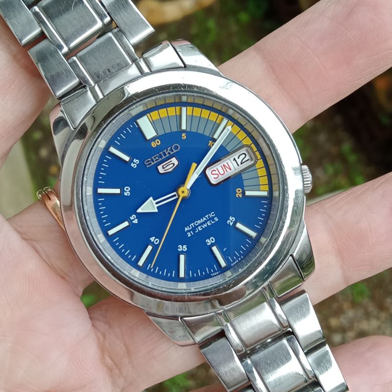 Jual Seiko Automatic Cal 7s26-02W0 Rally Blue Dial | Shopee Indonesia