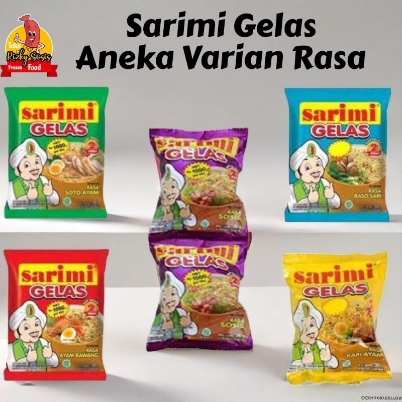 Jual Sarimi Gelas Rasa Ayam Bawang 30 gr ( 1 Renteng isi 10 Pcs ...