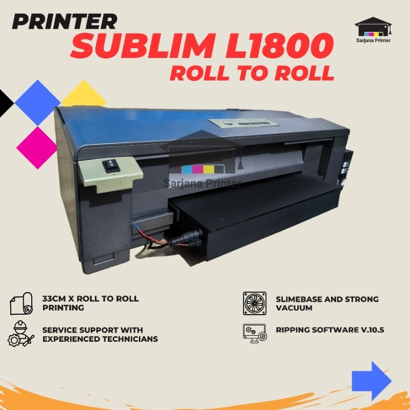 Jual printer sublim a3 roll to roll meteran epson L1800 untuk mug ...
