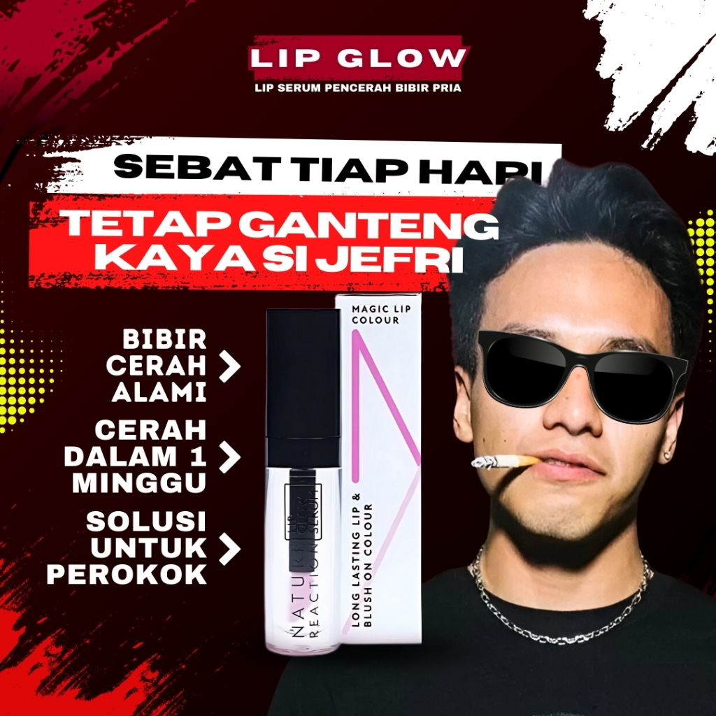 Jual Pencerah Bibir Pria Hitam Perokok NR Lip Glow Serum Nature ...