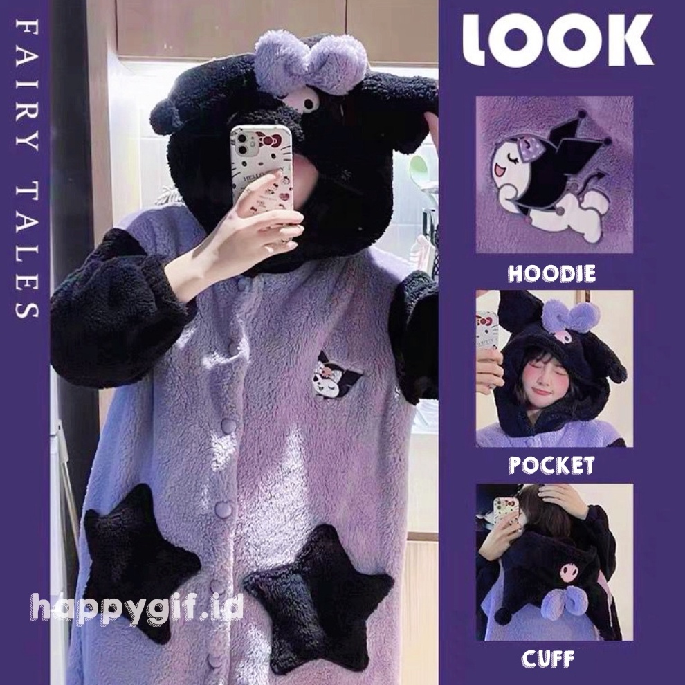 Jual KODE E9X KUROMI ONESIE BAJU TIDUR KOSTUM DASTER PIYAMA KIGURUMI ...