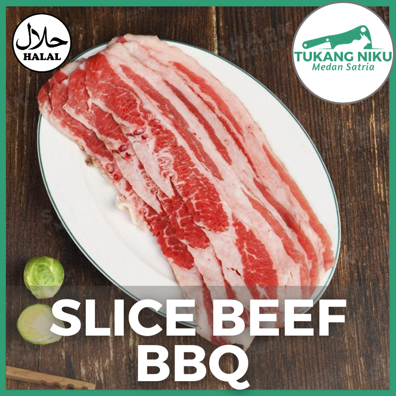 Jual SLICE BEEF BBQ - IMPORT HALAL DAGING SAPI FROZEN IRIS SUKIYAKI LOW ...