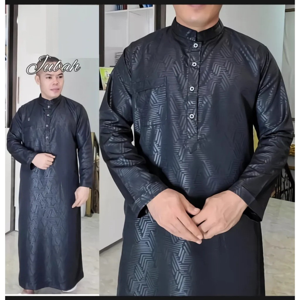 Jual Jubah Gamis Pria Terbaru Jubah Embos Jubah Muslim Gamis Pria Dewasa | Shopee Indonesia