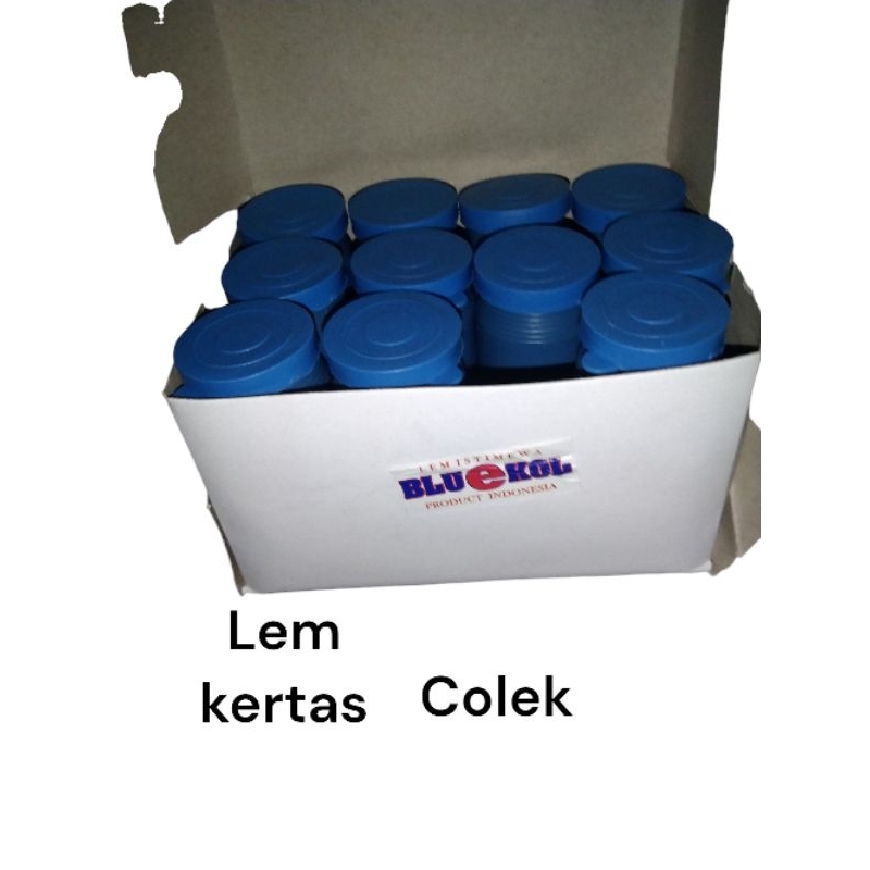 Jual Lem Kertas colek Bluekol (kecil – 1 Pak 24 pcs) (besar-12pcs ...
