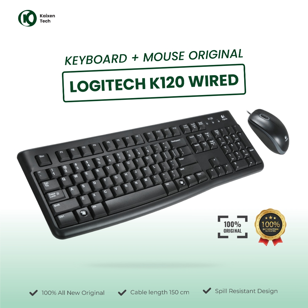 Jual Keyboard Mouse LOGITECH MK120 Combo Keyboard + Mouse | Shopee ...
