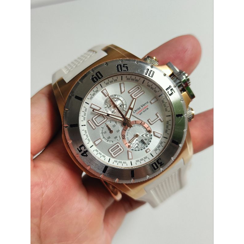 Jual Christ verra Chronograph 0190 limited edition original bekas bagus ...