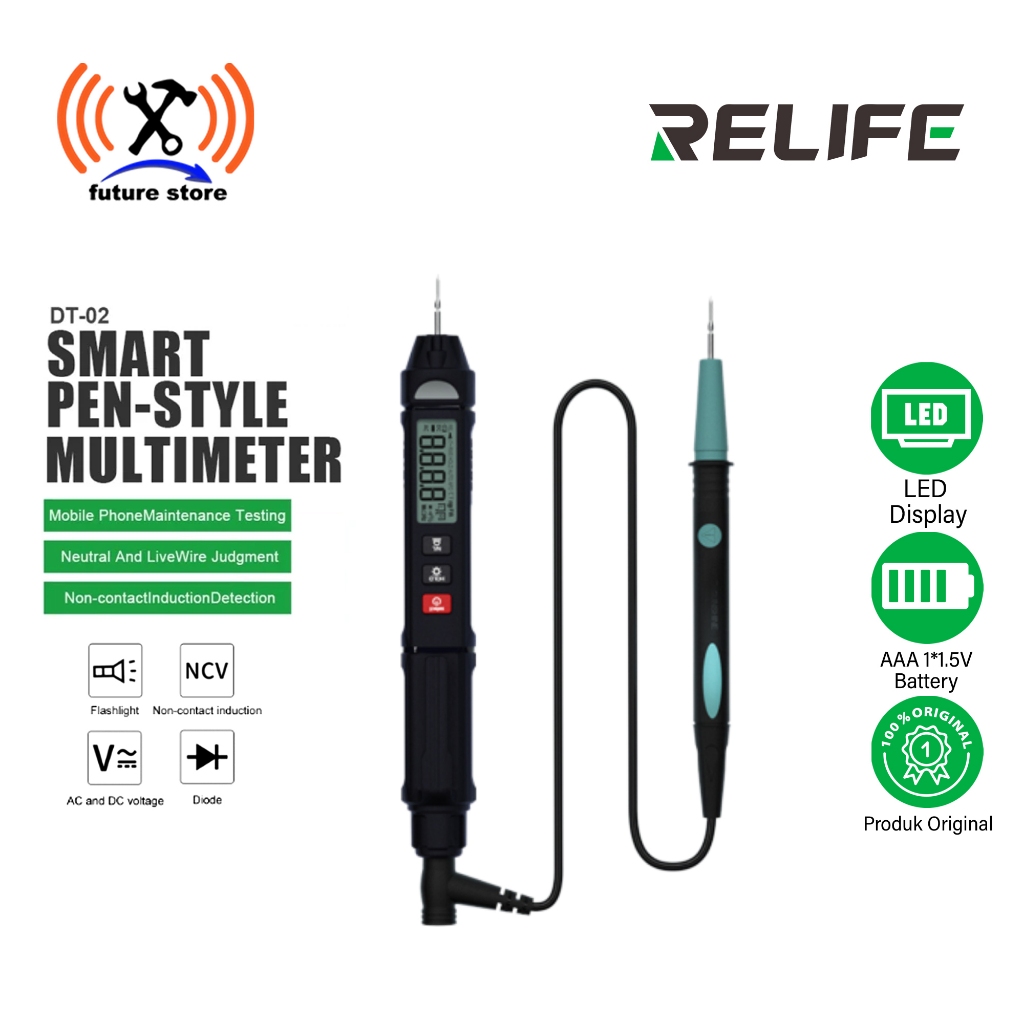 Jual RELIFE DT-02 MULTIMETER SMART PEN - MULTIMETER DIGITAL BENTUK PENA CERDAS DAN SERBAGUNA ...