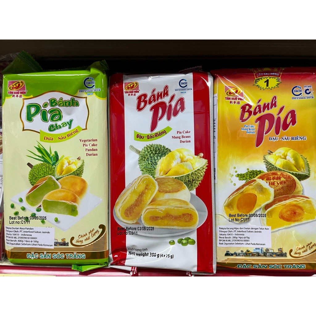 Jual TAN HUE VIEN 480g PIA CAKE DURIAN / Pia Durian Vietnam Asli isi ...