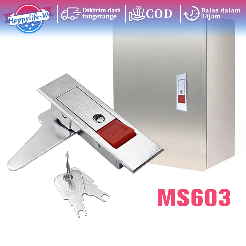 Jual 1set Kunci Box Panel Listrik Ms 603-1kunci Panel Push Lock Kunci ...