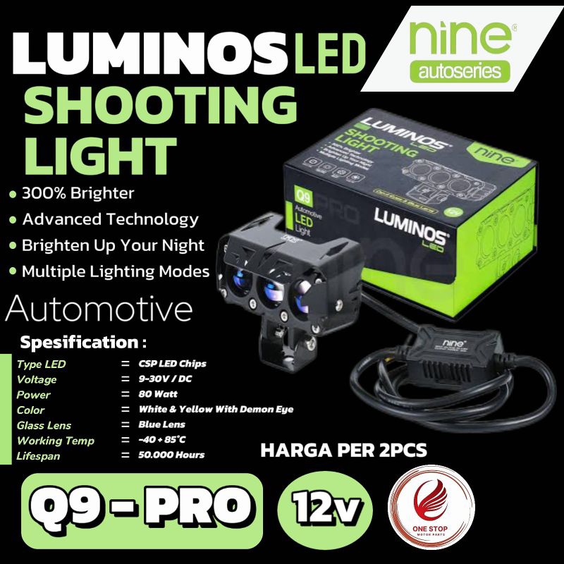 Jual LAMPU TEMBAK Q9 / Q9 PRO / Q3S LUMINOS LED ORIGINAL - LAMPU SOROT ...