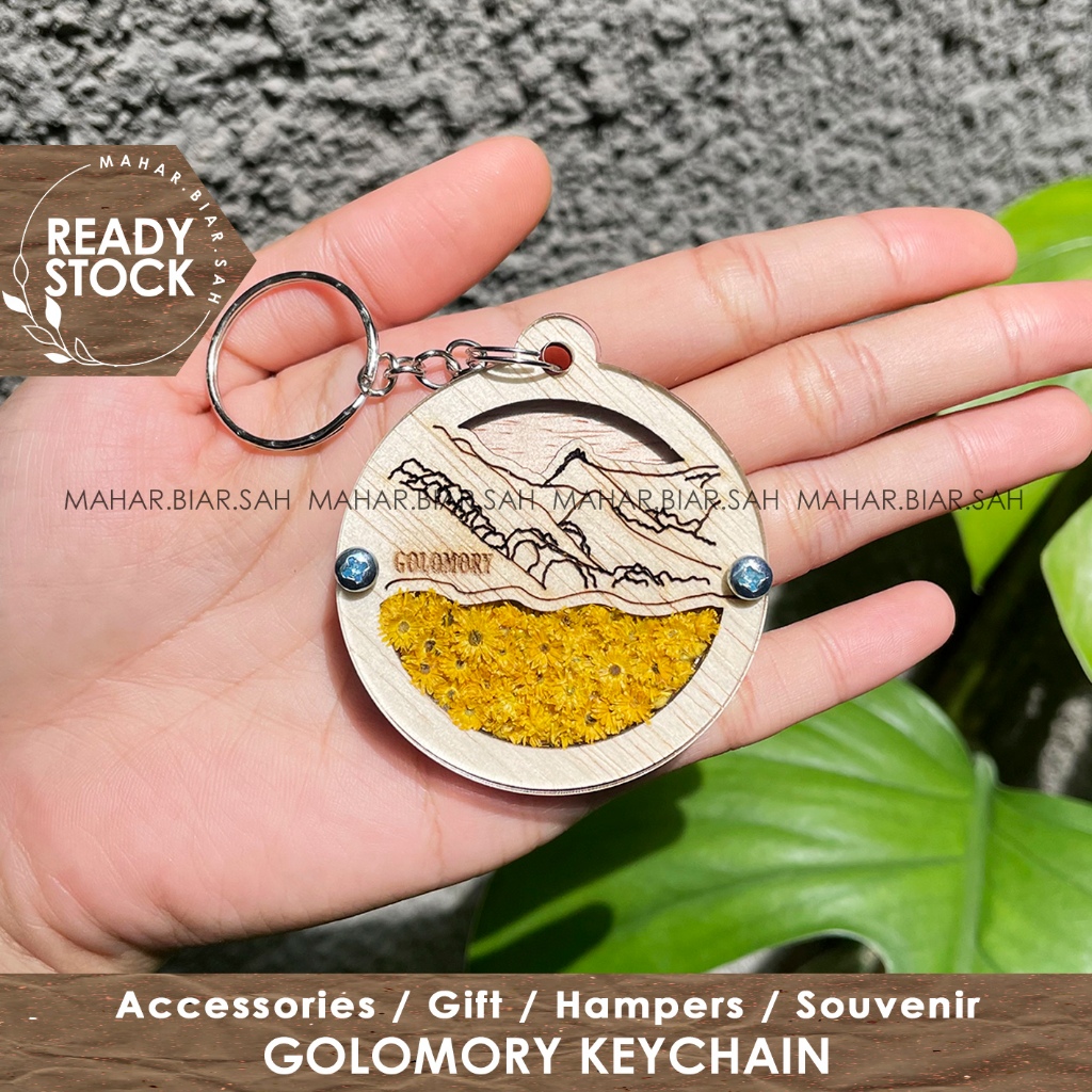 Jual RS GOLOMORY Keychain / Gantungan Kunci Kayu & bunga / East Nusa ...