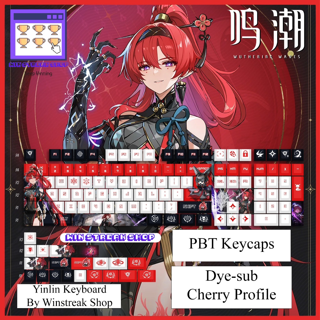 Jual Wuthering Waves Keycaps - Yinlin Keycaps PBT/ Keycaps Yinlin PBT ...