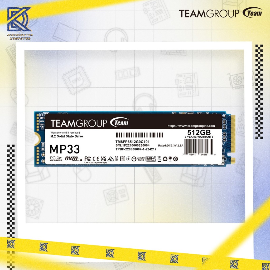 Jual TEAM SSD MP33 M.2 2280 NVME 512GB - PCIe Gen3 x4 | Shopee Indonesia