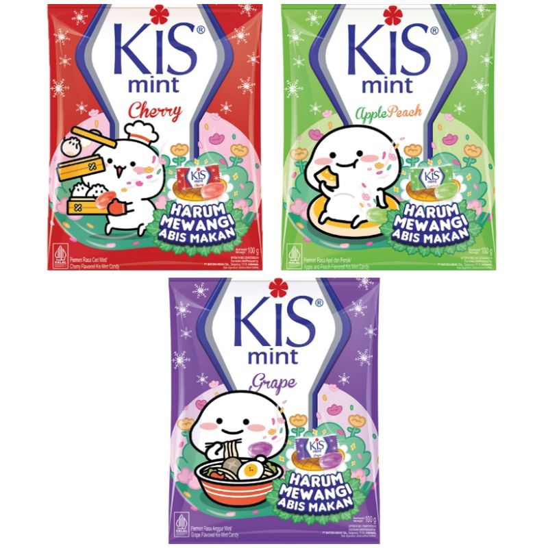 Jual KIS Candy Mint Aneka permen segar rasa Cherry grape apel | Shopee ...