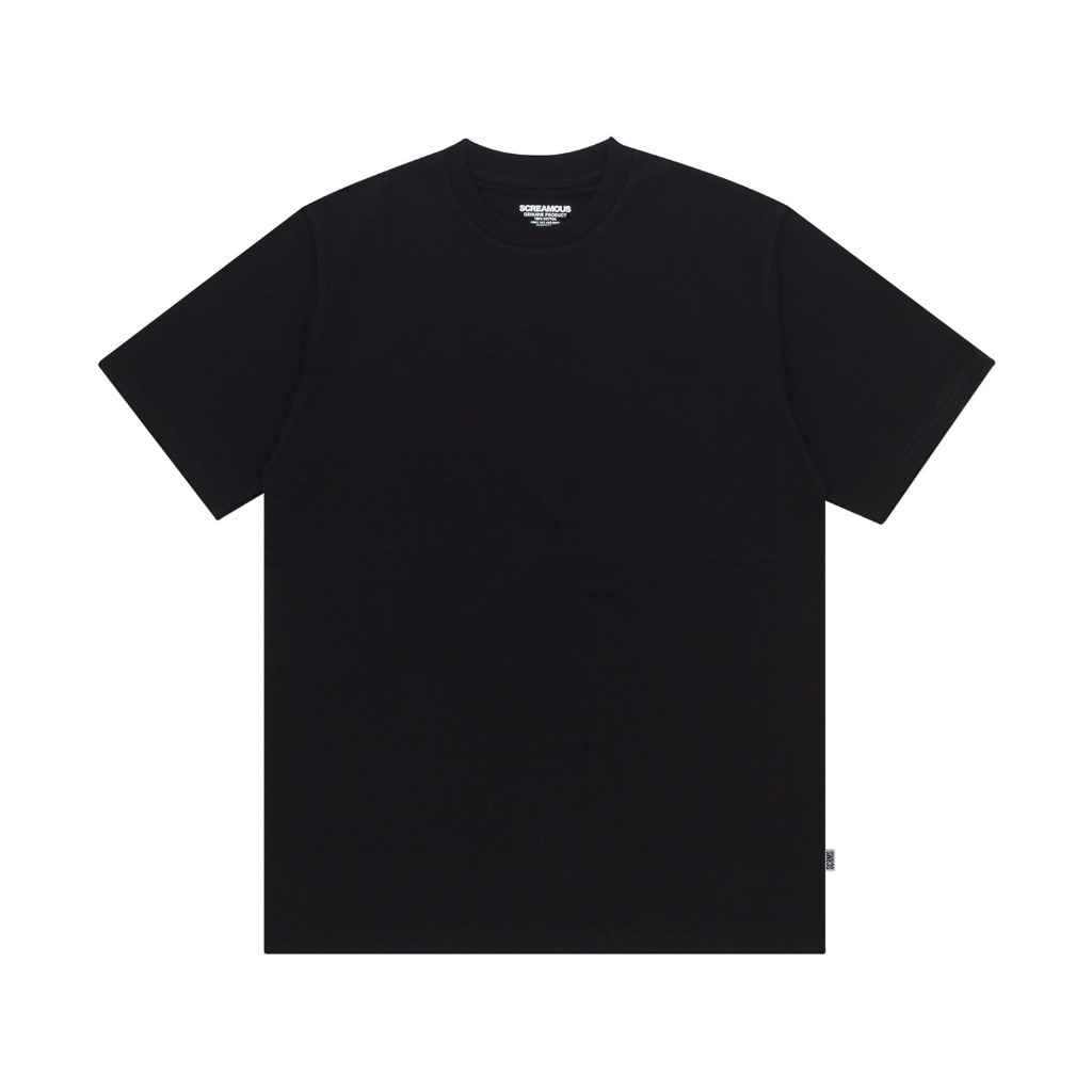 Jual Screamous Kaos T-Shirt BASIC ZETH 16s BLACK | Shopee Indonesia