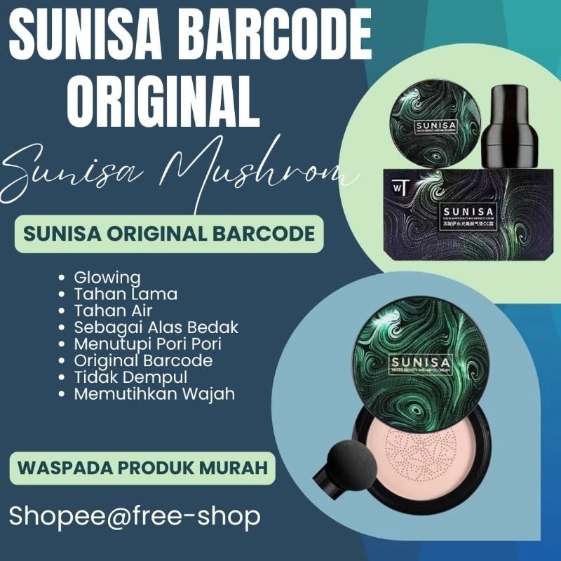 Jual [ SUNISA 100% ORI BARCODE ] SUNISA MUSHROOM HEAD AIR CUSHION CC CREAM / BEDAK ORIGINAL ...