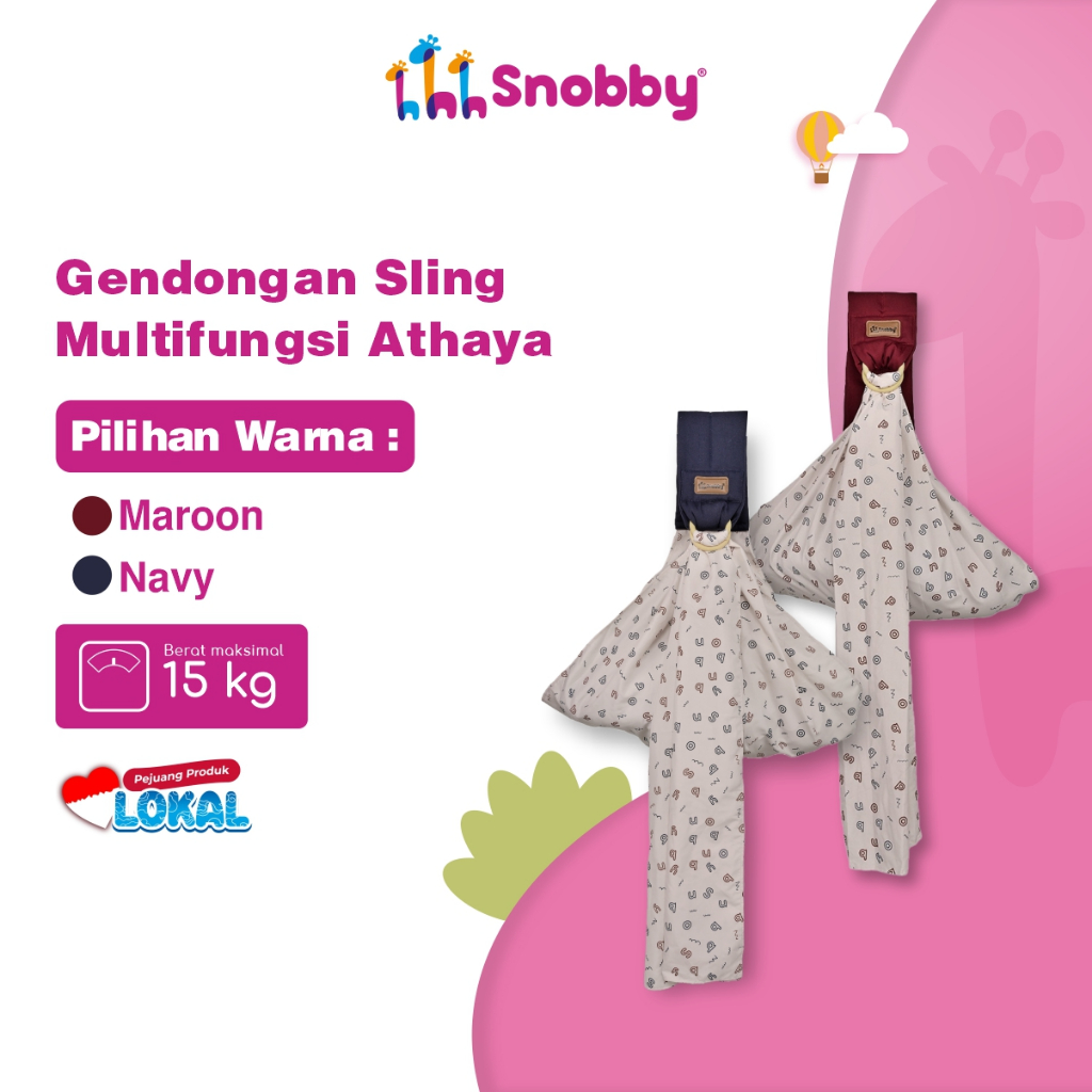 Jual Snobby Gendongan Sling Bayi Samping Multifungsi Athaya | Shopee ...