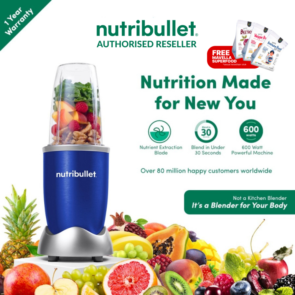 Jual Blender Nutribullet 600W 8pc Blue - Nutrition Exctractor Terbaik ...