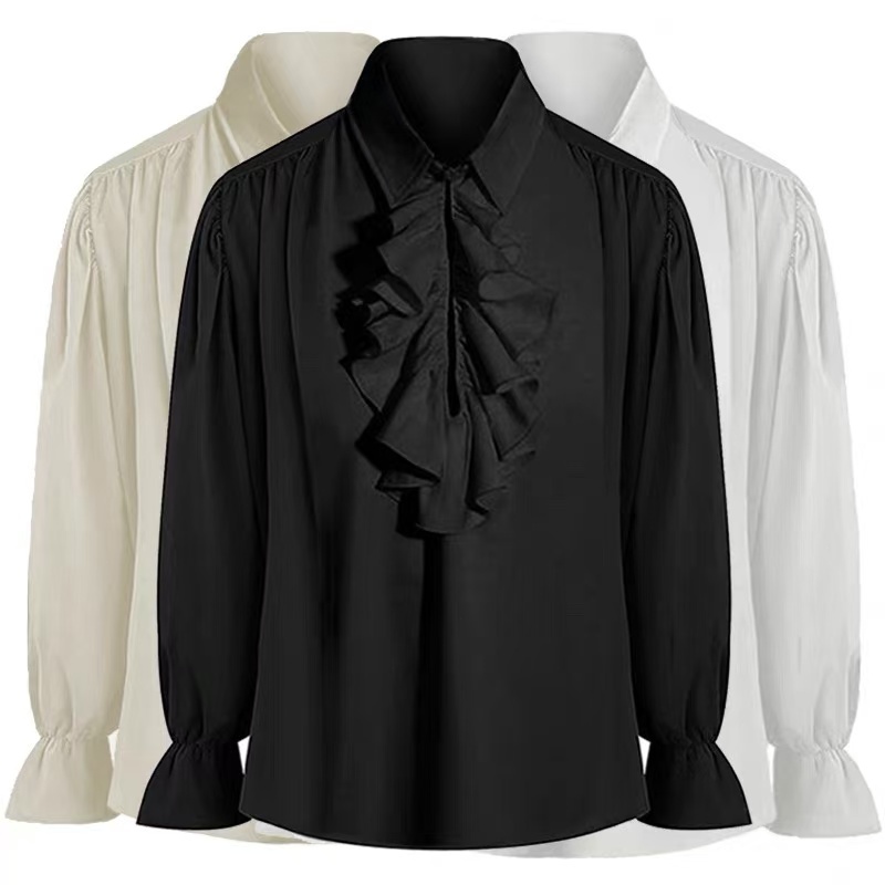 Jual Mandylandy Vampire Men Shirts Tops Renaissance Victorian Steampunk ...
