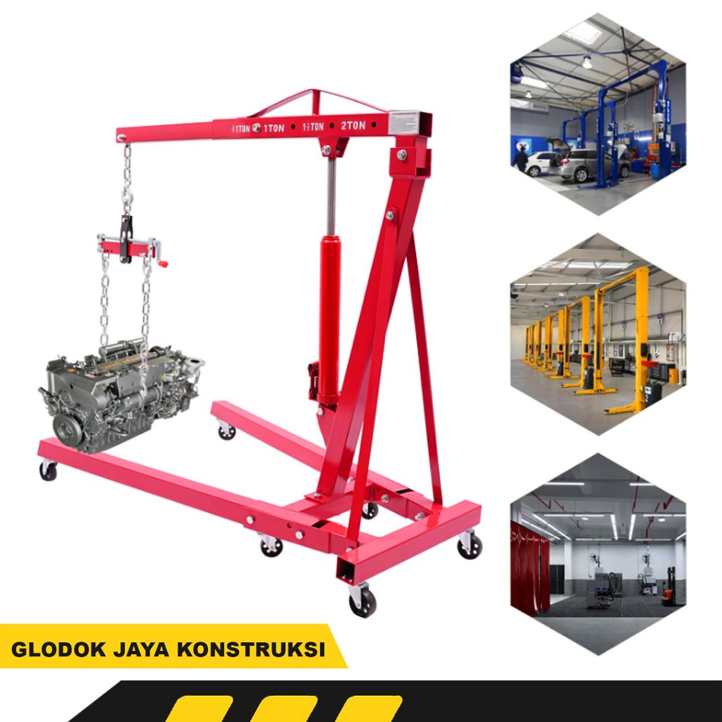 Jual Hydraulic Engine Crane Model Kapasitas 3 Ton Alat Angkat Bengkel ...