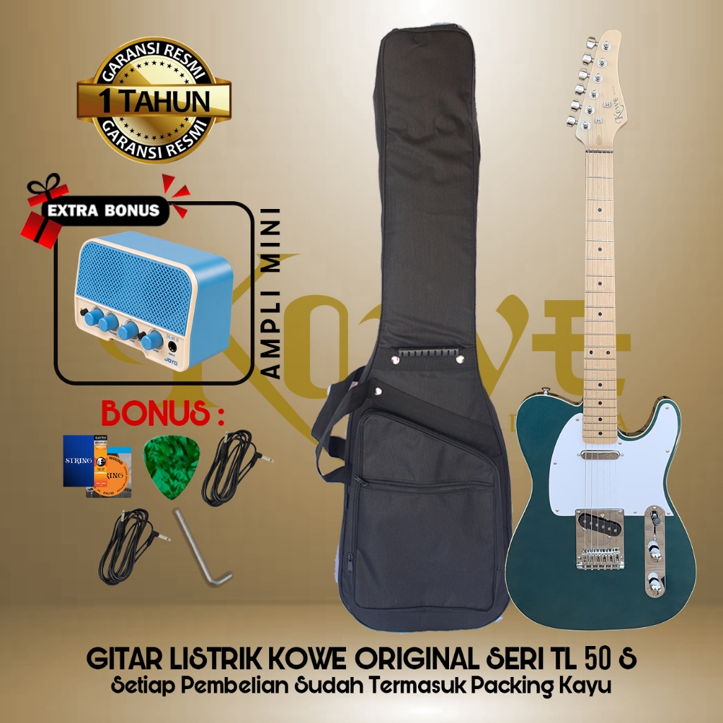 Jual Kowe Gitar Kita Elektrik Seri TL 50 S Original Paket Bundle Ampli ...