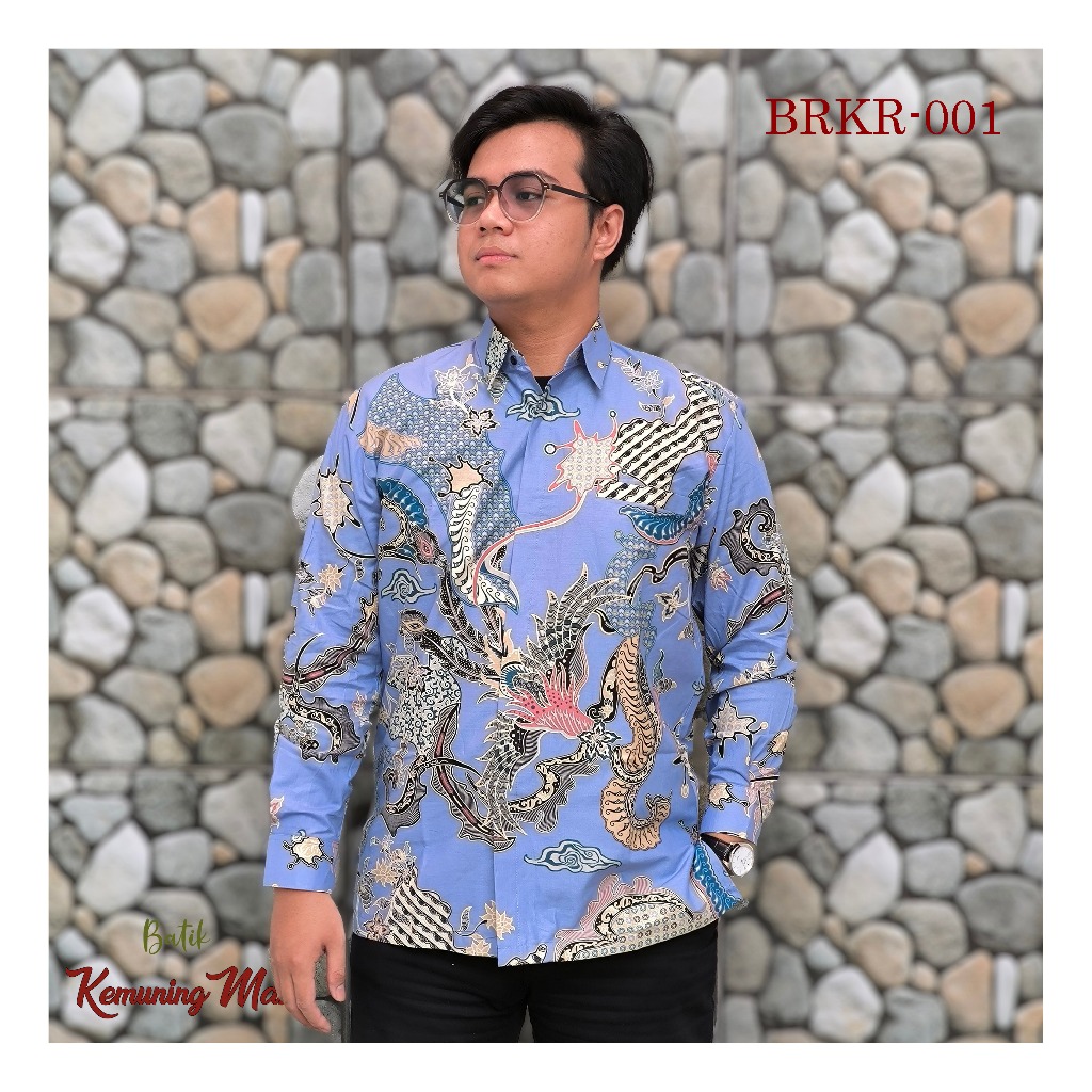 Jual Batik Lengan Panjang Pria Premium Printing Kemuning Mas / Warna ...