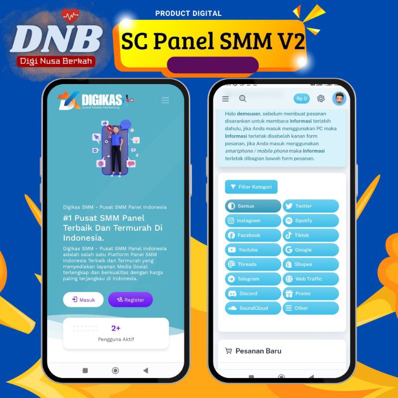 Jual Source Code Panel SMM Tampilan Responsive, Multi Provider atau Bebas Provider apa saja ...